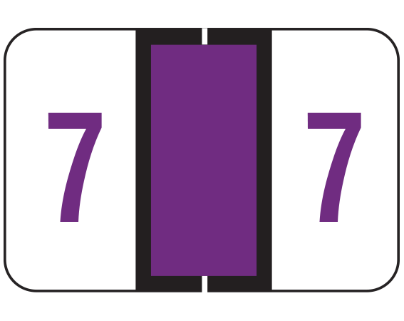 FXN-507 Color Coded Numeric Folder Labels for Tab Filing Systems