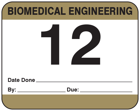 ME-512-WO Biomedical Engineering Equipment Labels