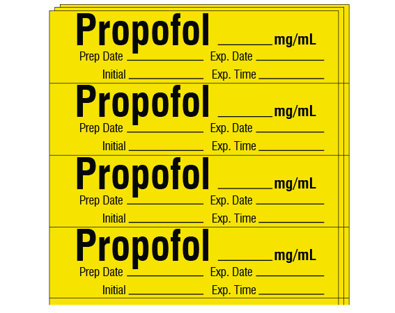 SA-205-EXP-PK Anesthesia Labels for Syringe Identification