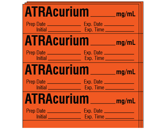 SA-220-EXP-PK Anesthesia Labels for Syringe Identification