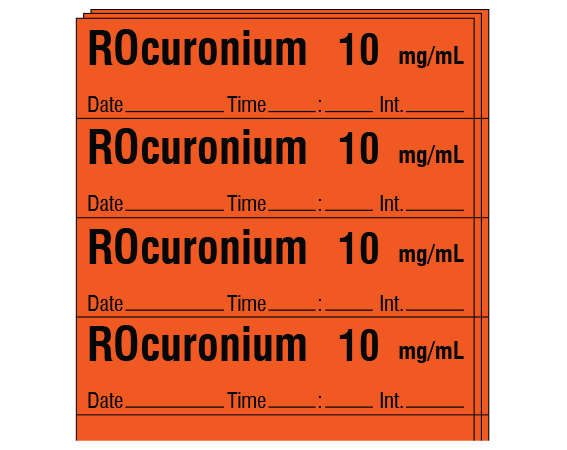 SA-2223-DTI-PK Anesthesia Labels for Syringe Identification
