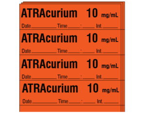 SA-2227-DTI-PK Anesthesia Labels for Syringe Identification