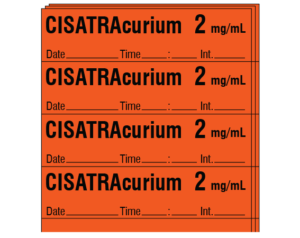 SA-2228-DTI-PK Anesthesia Labels for Syringe Identification