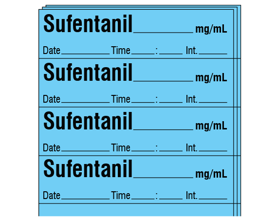 SA-245-DTI-PK Anesthesia Labels for Syringe Identification