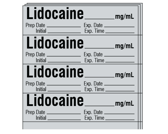SA-300-EXP-PK Anesthesia Labels for Syringe Identification
