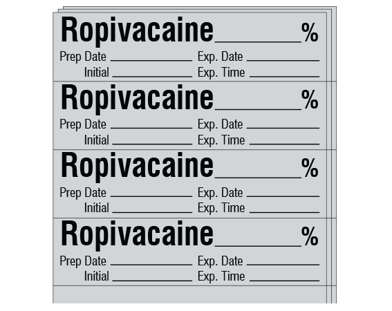SA-3012-EXP-PK Anesthesia Labels for Syringe Identification