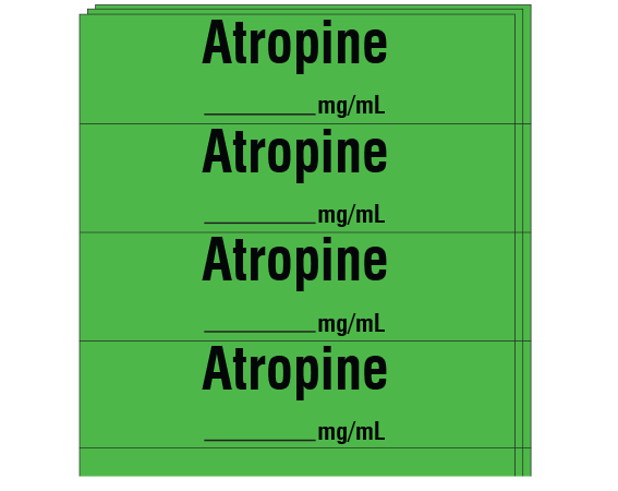 SA-310-PK Anesthesia Labels for Syringe Identification