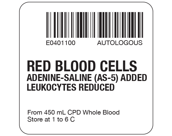 SB128-20-28-1 ISBT 128 Red Blood Cell Product Labels