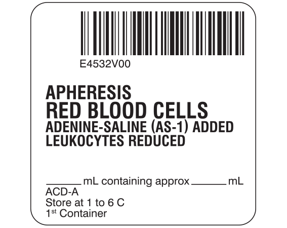 SB128-20-45 ISBT 128 Red Blood Cell Product Labels