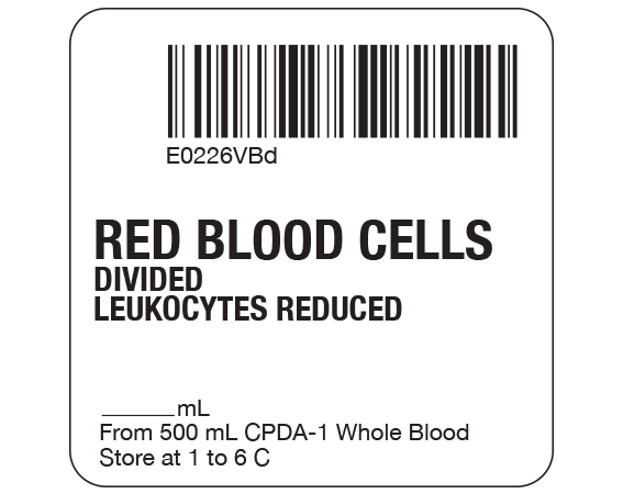 SB128-20D-56BD ISBT 128 Red Blood Cell Product Labels