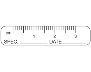 SMS-34 Metric Measure Labels for Medical Photography