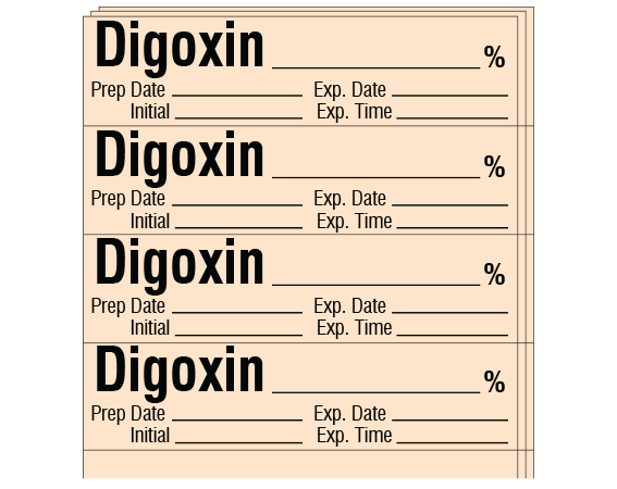 SA-25-EXP-PK Anesthesia Labels for Syringe Identification