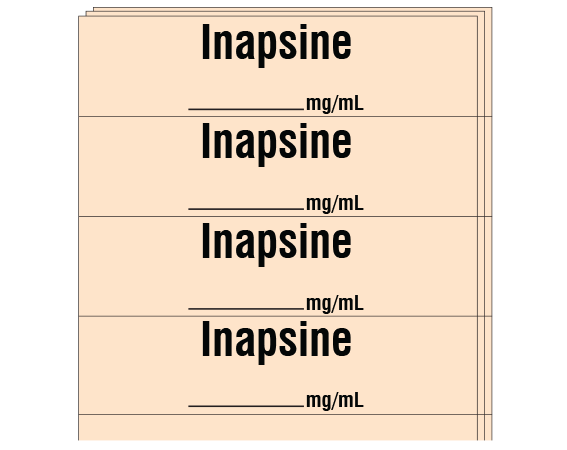 SA-262-PK Anesthesia Labels for Syringe Identification