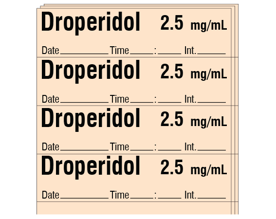 SA-264-DTI-PK Anesthesia Labels for Syringe Identification
