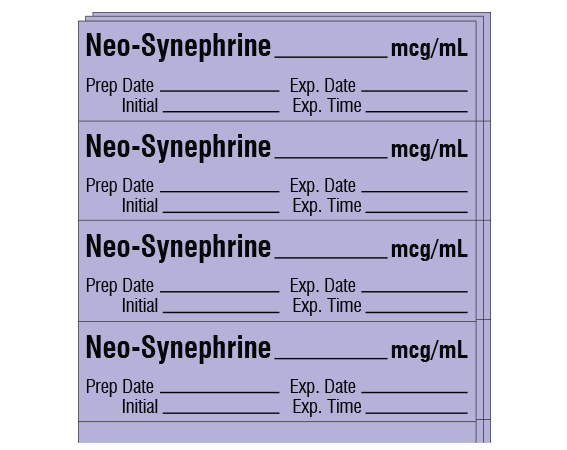 SA-285-EXP-PK Anesthesia Labels for Syringe Identification
