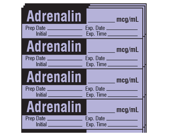 SA-288-EXP-PK Anesthesia Labels for Syringe Identification