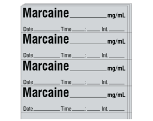 SA-3001-DTI-PK Anesthesia Labels for Syringe Identification