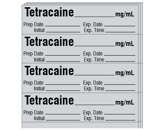 SA-3017-EXP-PK Anesthesia Labels for Syringe Identification