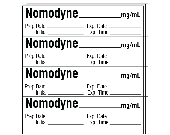 SA-3220-EXP-PK Anesthesia Labels for Syringe Identification