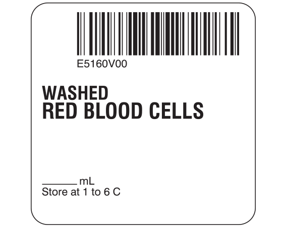 SB128-20-29 ISBT 128 Red Blood Cell Product Labels