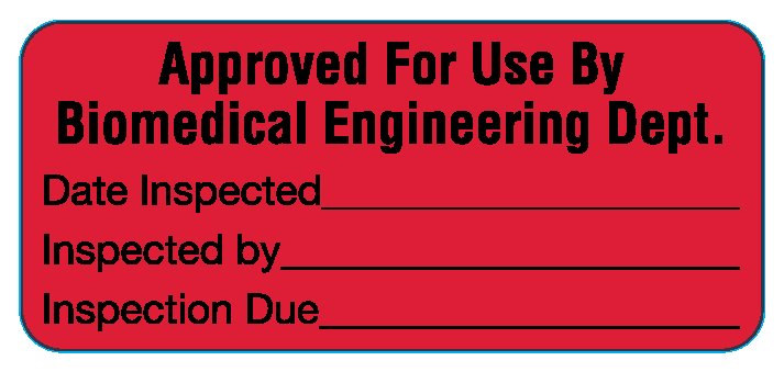 ME-19-4 Biomedical Engineering Equipment Labels