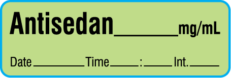 SAV-921-DTI-PRE Anesthesia Labels for Syringe Identification