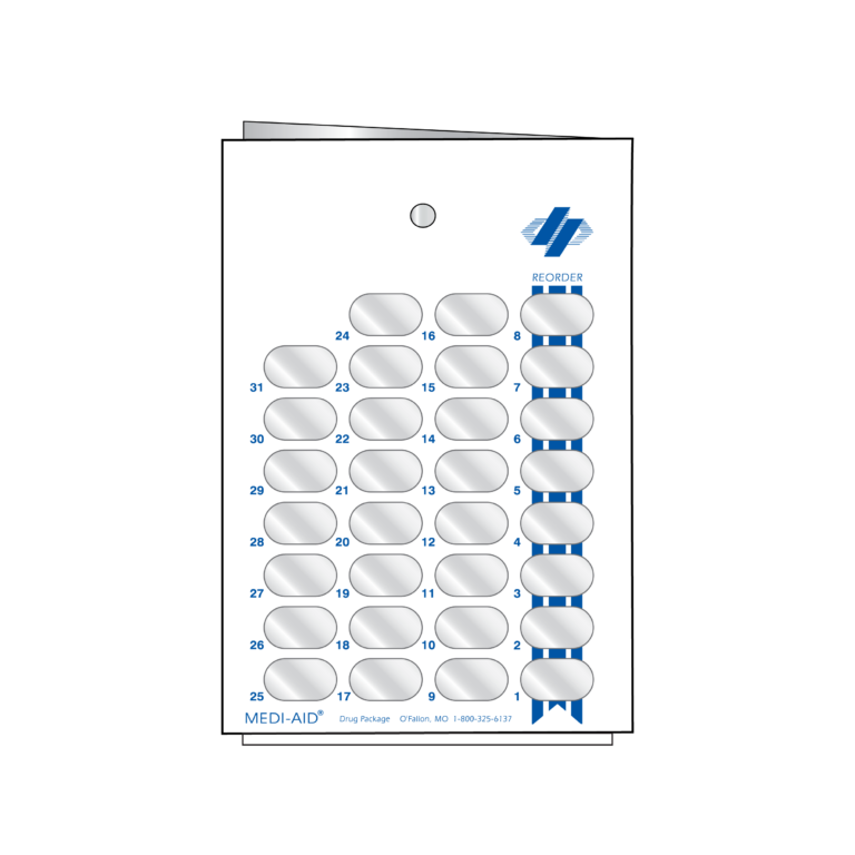 MA-9031XL-C2B Synmed 31-Day Medication Blister Card