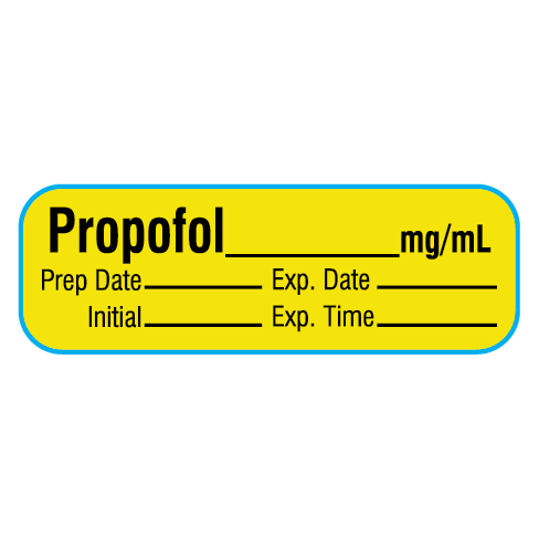 SA-205-EXP-PRE Anesthesia Labels for Syringe Identification