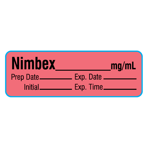 SA-2217-EXP-PRE Anesthesia Labels for Syringe Identification
