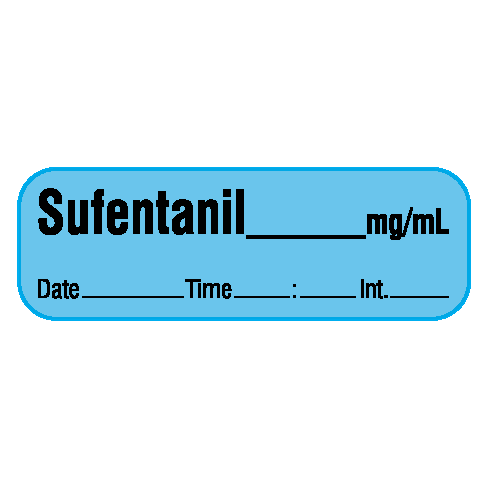 SA-245-DTI-PRE Anesthesia Labels for Syringe Identification