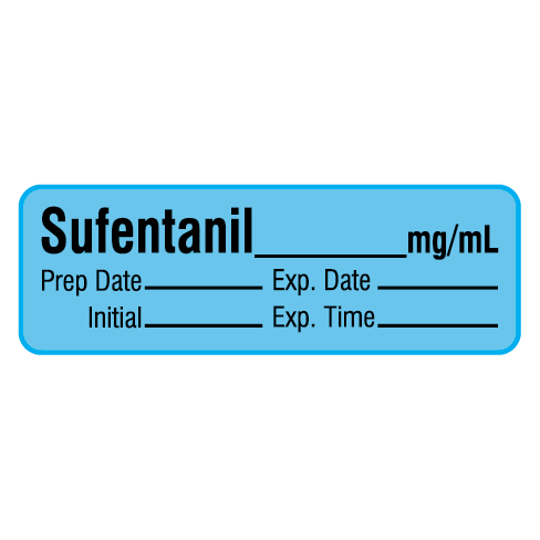 SA-245-EXP-PRE Anesthesia Labels for Syringe Identification