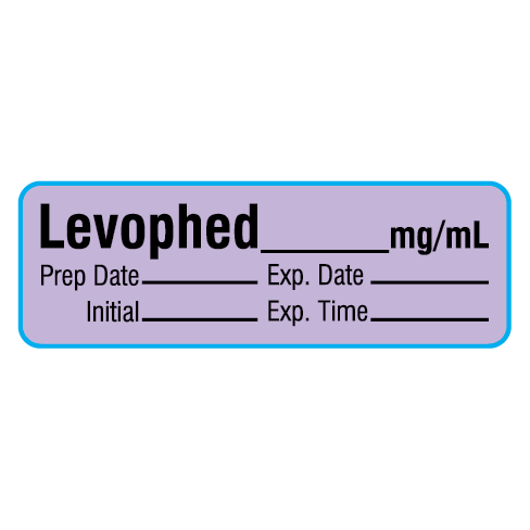 SA-2802-EXP-PRE Anesthesia Labels for Syringe Identification