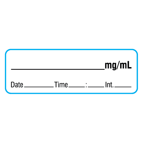 SA-3219-DTI-PRE Anesthesia Labels for Syringe Identification
