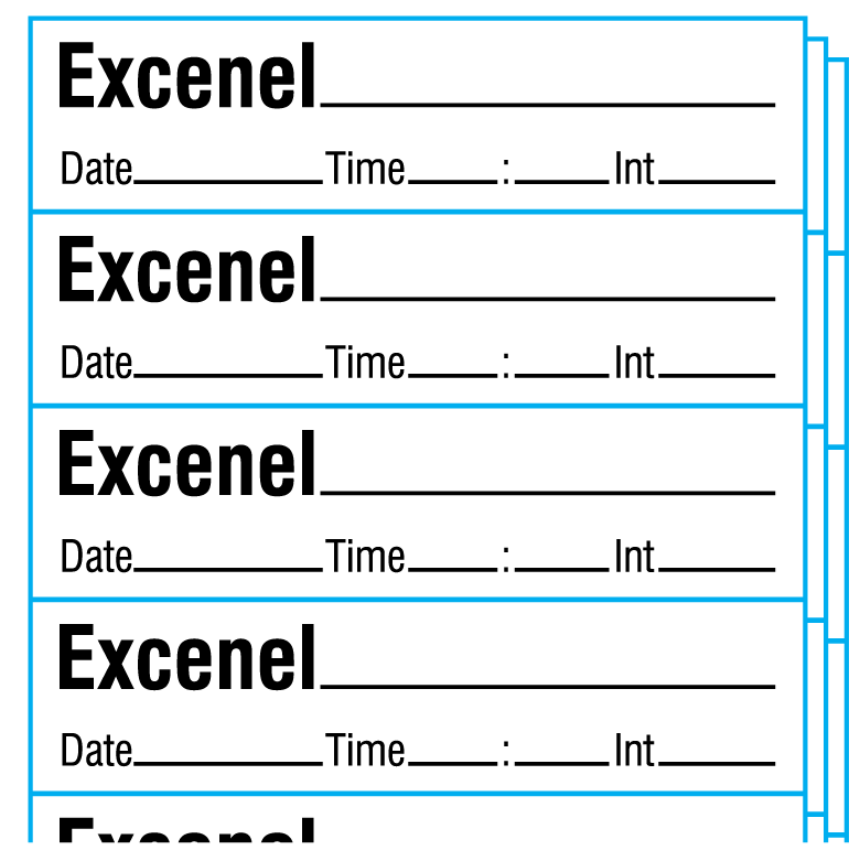 SAV-962-DTI-PK Anesthesia Labels for Syringe Identification